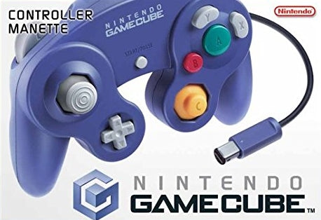 Gamecube Controller (Indigo) (Official) (Komplett) (Beg) – Kaptenkrok